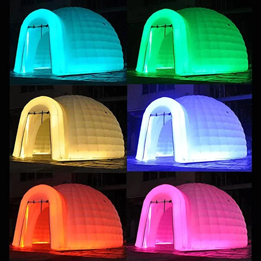 Inflatable Igloo Dome Tent with Air Blower(4m Dia, Blue) Inflatable ...