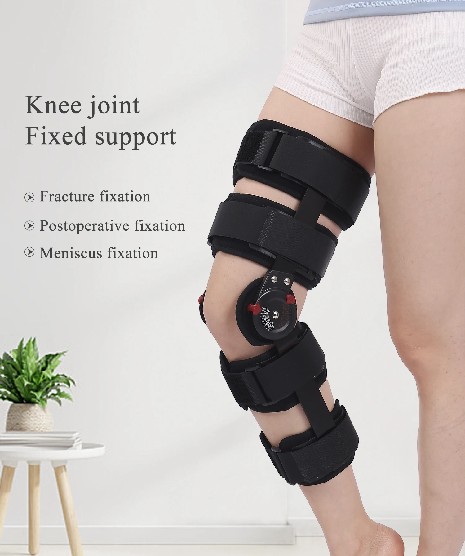 Adjustable Knee Joint Fixation Brace Lower Limb Brace Meniscus Support ...