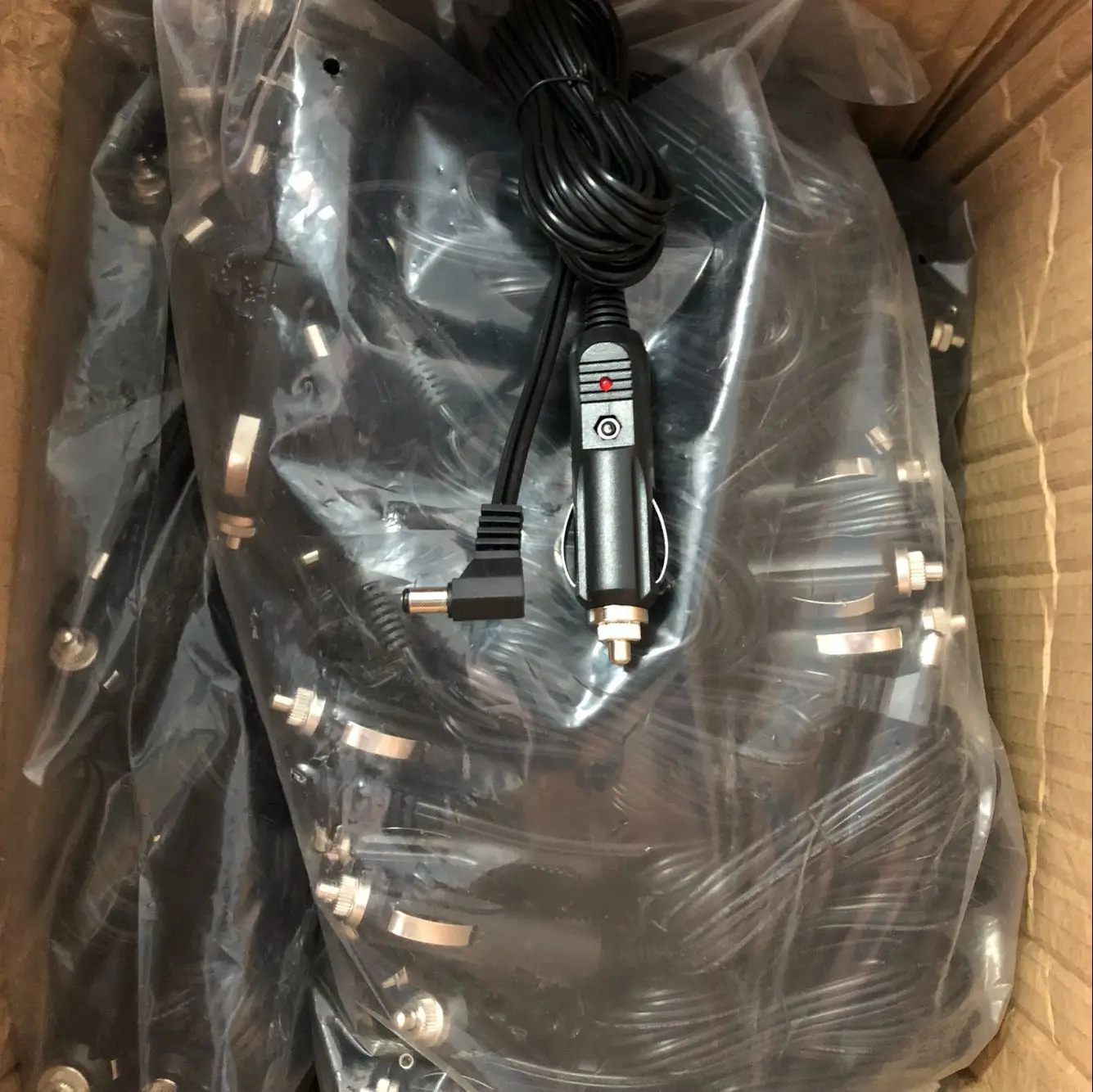 2m Black 12v 2a Spiral Cable Cigarette Lighter Plug With Rj45 2c*24awg ...