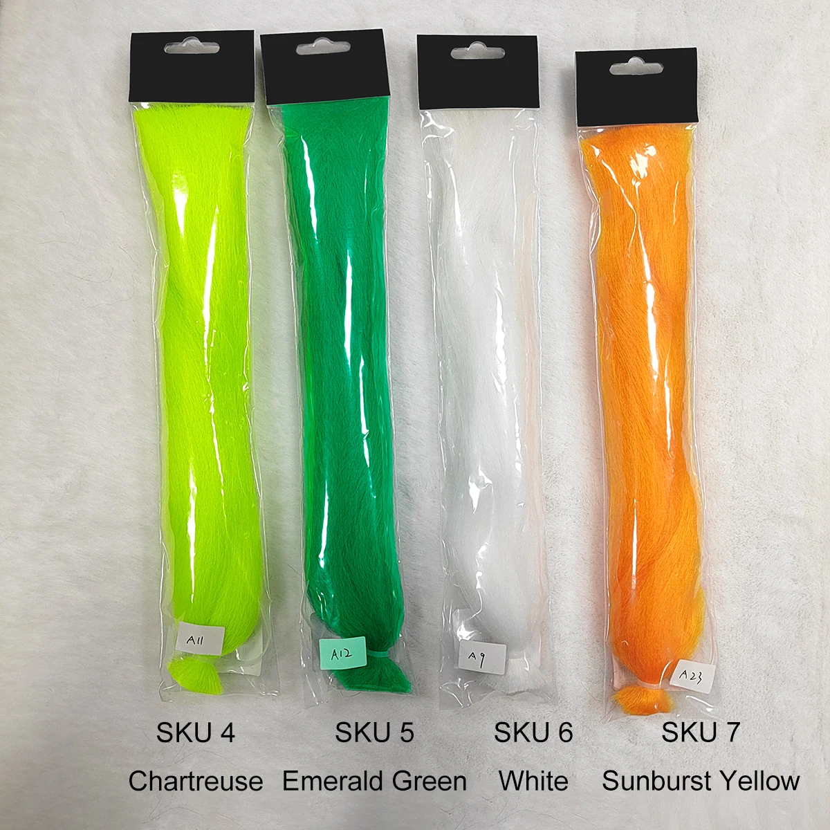 20 Colors 30cm Length Fly Tying Materials Synthetic Fibers Hairs EP ...