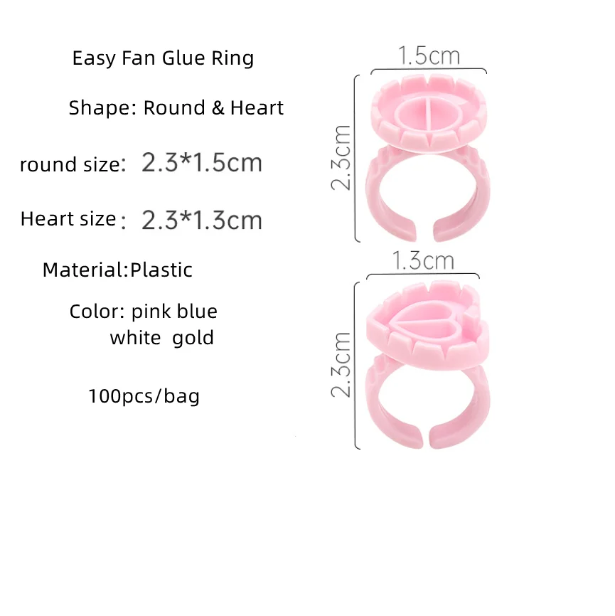 Wholesale Quality Heart Shaped Easy Fan Lash Glue Rings Eyelash Extension Tools| Alibaba.com