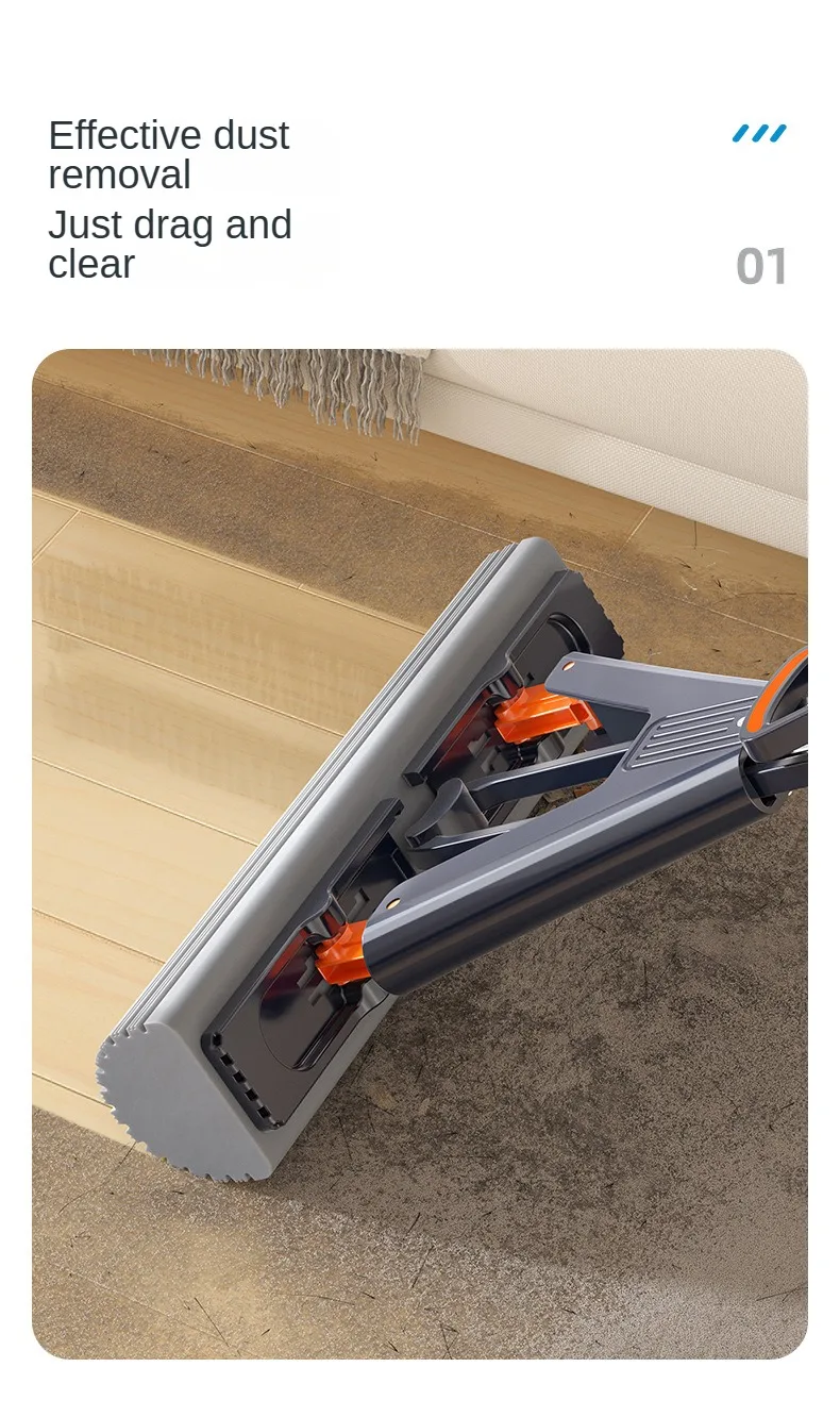 Wholesale Self-Wringing Floor Cleaning Mop - PVA Sponge Head