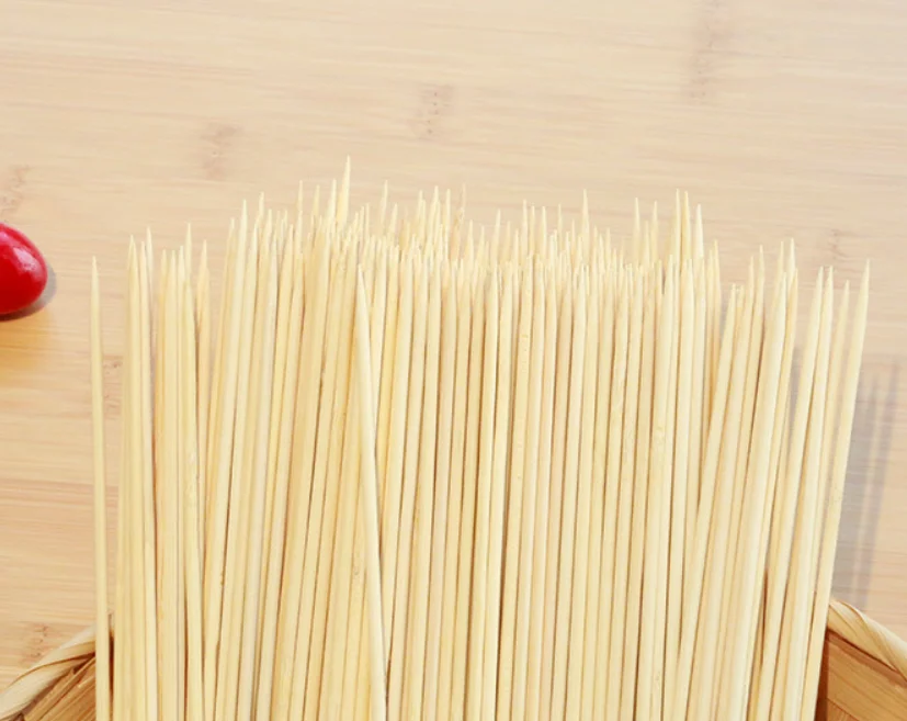 Barbecue Bamboo Stick Disposable Bamboo Skewer 15-50cm Sticks Long ...