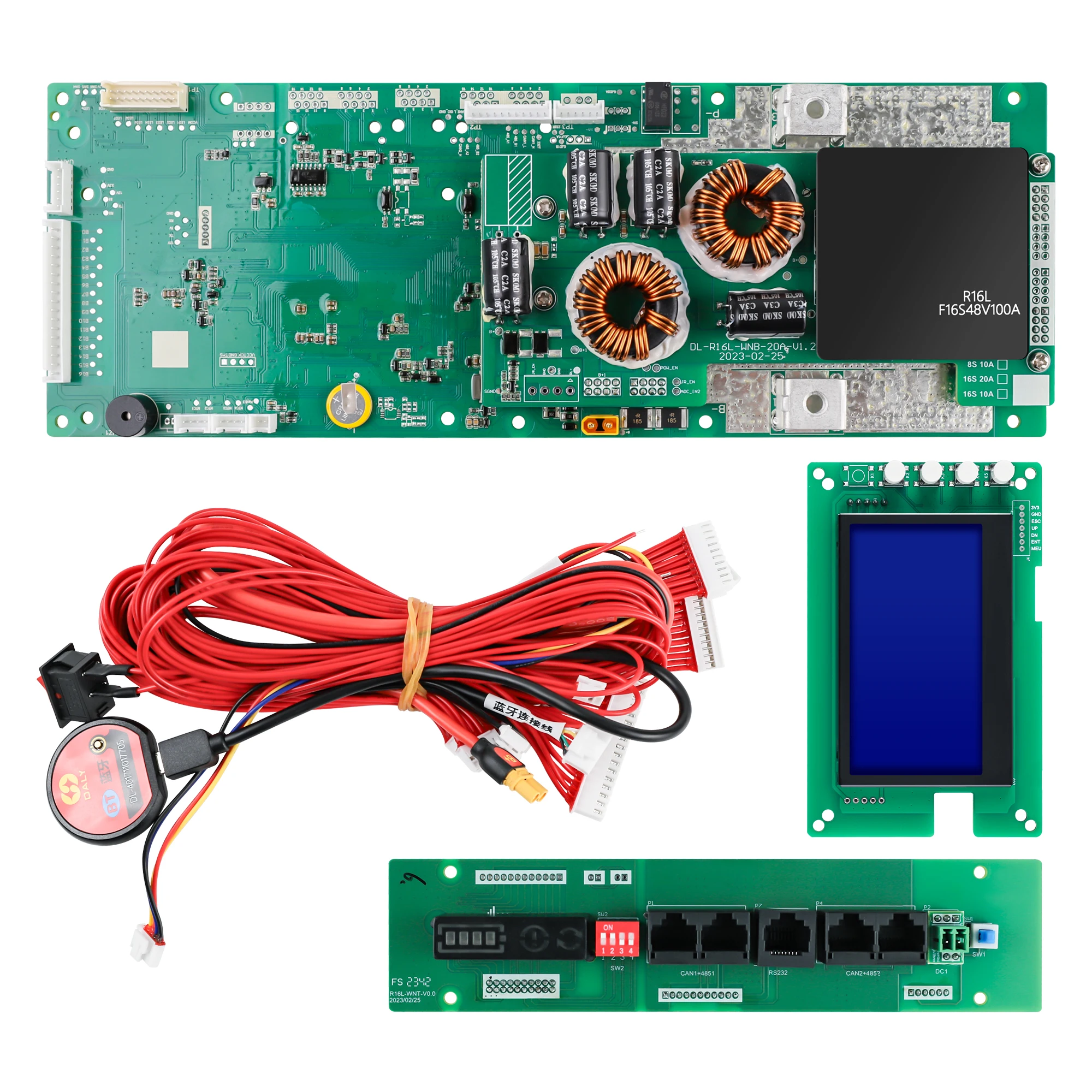 16s 100a Daly Bms With Screen For 51.2v 100ah 200ah Battery - Buy 16s ...