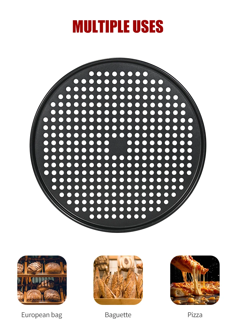 New Arrivals 14.5 Inch Carbon Steel Pizza Pan Non-stick Baking Dishes ...