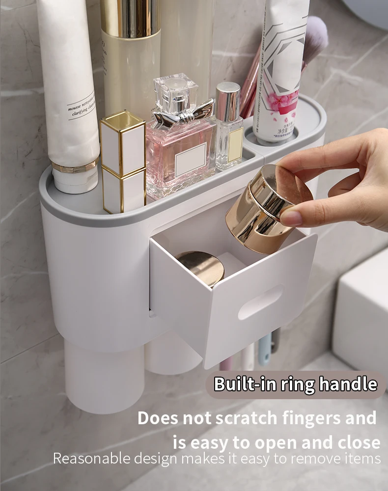 New Fashion Creative Plastic Automatic Toothpaste Dispenser 2 Cup ...