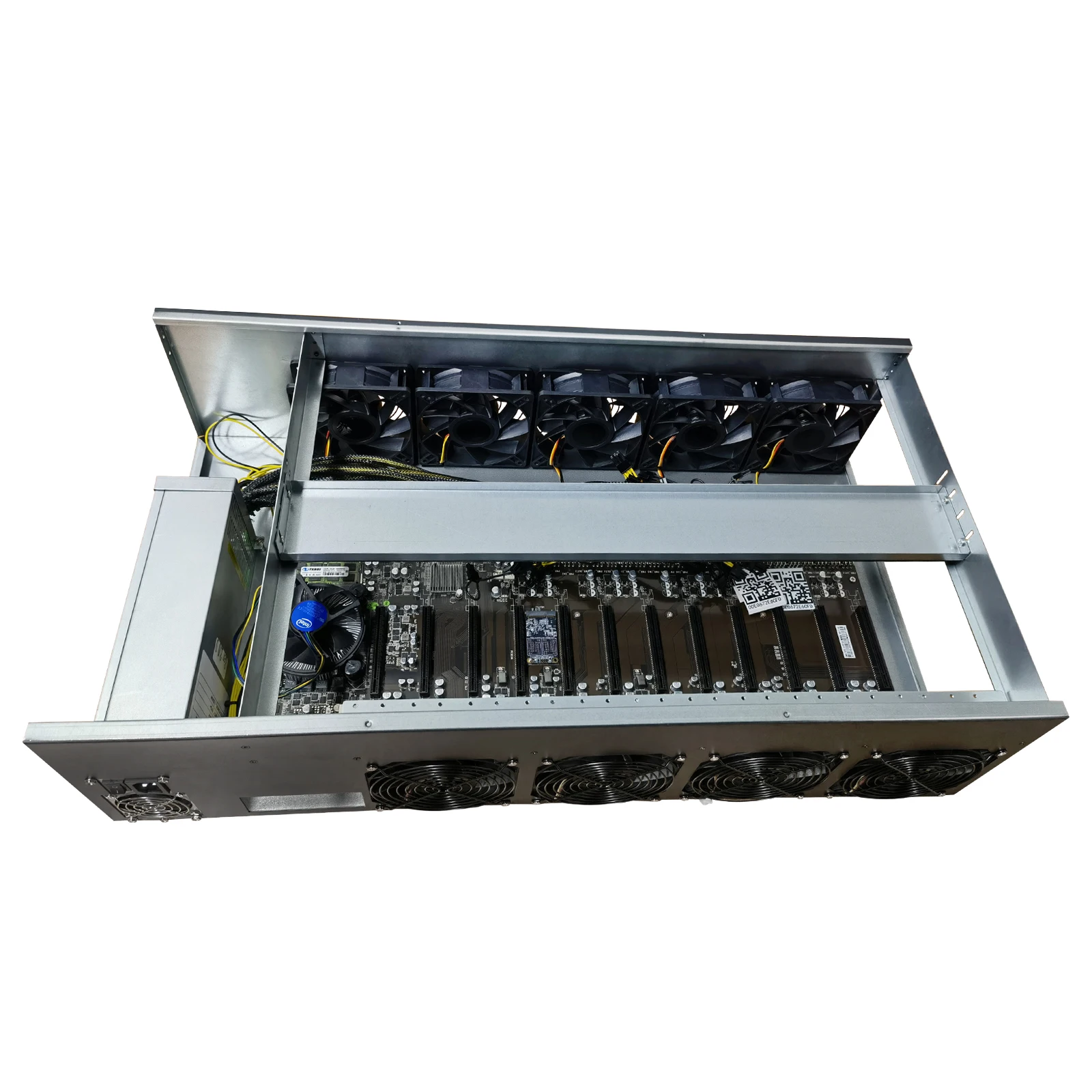 12GPU Server Case Rig Frame Case with 45mm Slot Space ONDA Motherboard ...