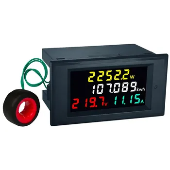 Voltmeter Ac Power Meter Drok Ac 80-300v 100a Voltage Color Lcd Display Panel Digital Voltmeter ...