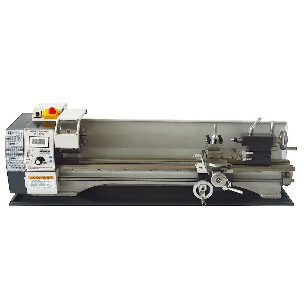 High Quality Brushless Silent 1100w Bench Manual Metal Lathe Wm210v ...