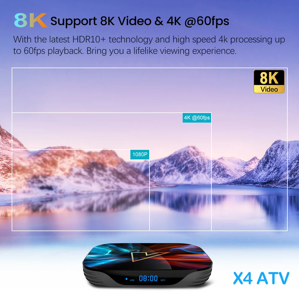 Alibaba.com: Vontar X4 Android OTT 4GB 32GB/64GB Wi-Fi media player set ...