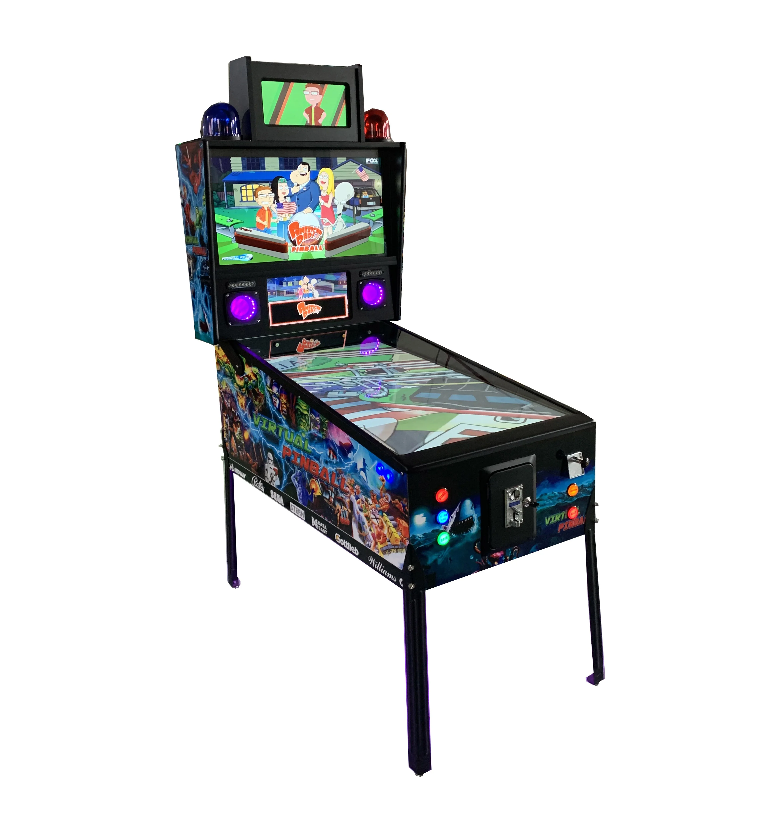 Latest 2024 model Super 4K 49" 120hz VIRTUAL PINBALL Game with 4 ...