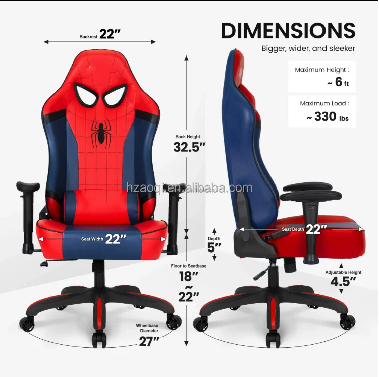 Spider Man 2D Arms Gaming Chair - Free Sample Red Sillas