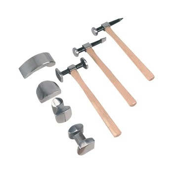 7pcs Car Auto Body Work Repair Panel Beating Kit Aluminum Hammer And ...