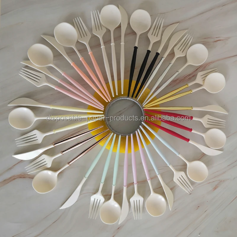 Stylish Plastic Disposable Dinnerware Set for Parties
