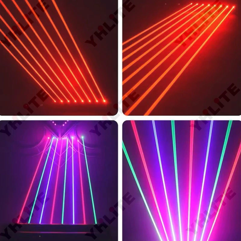 8 Eyes Rgb Full Color Laser Light Beam Moving Head 8 Head Rgb Animation ...