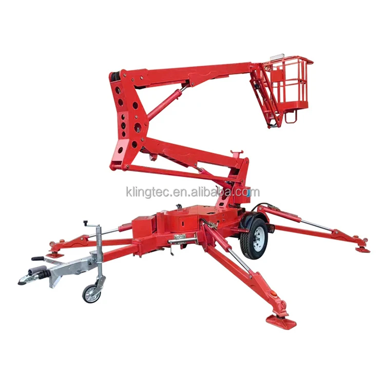 Electric And Diesel Hydraulic Cherry Picker Spider Boom Lift Tow Behind ...