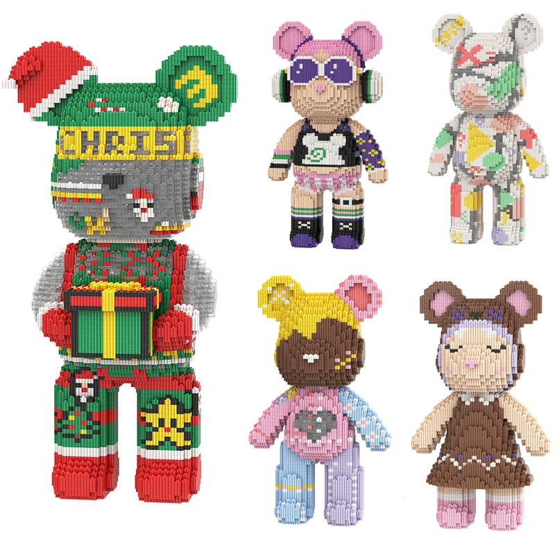 New Arrivals 3d Model Assembled Bearbrick 46cm Christmas Bohemia Candy ...