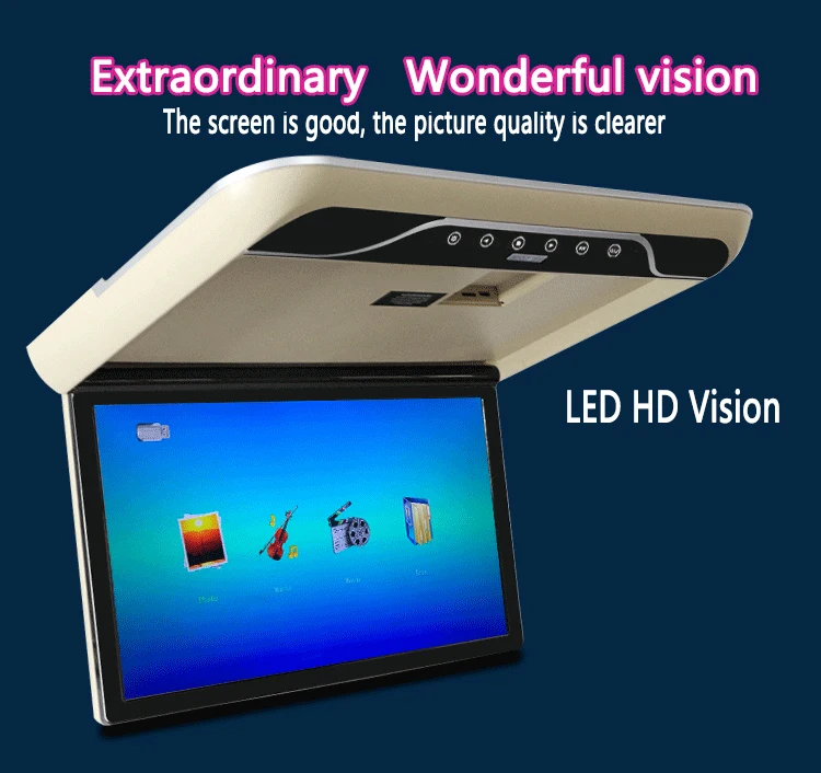 19 Inch Digital Screen Flip down Car LCD Roof Monitor