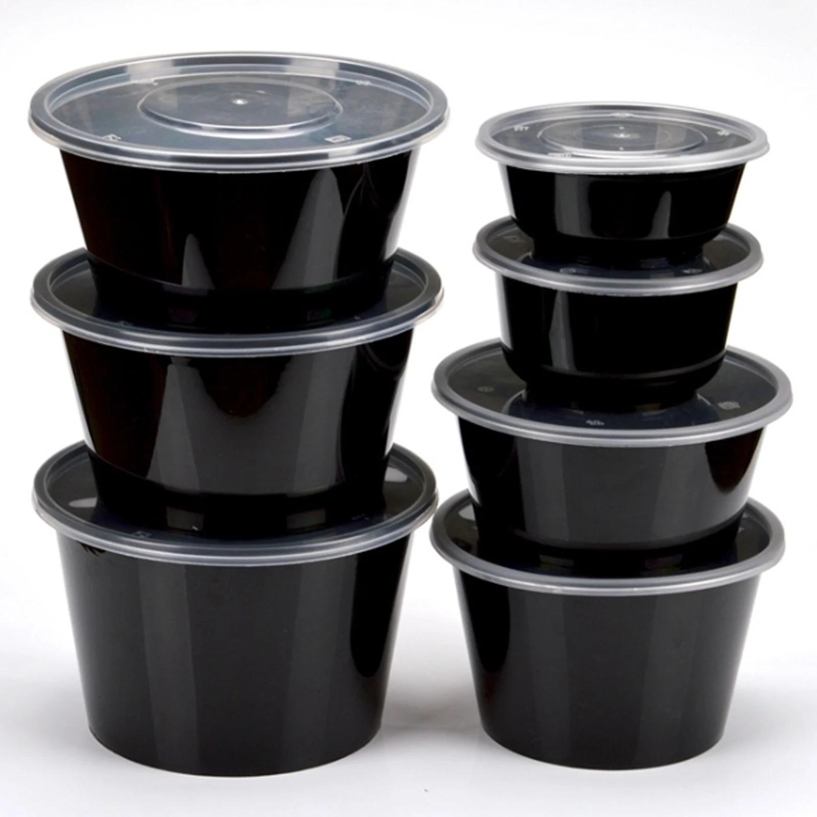 Custom Takeaway Togo Black Plastic Soup Bowl - Free Sample