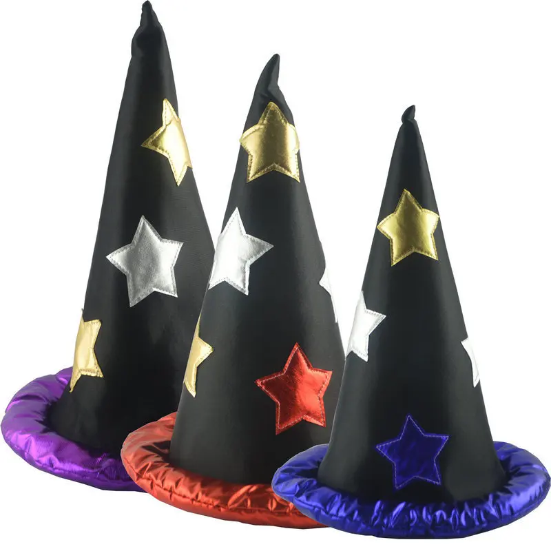 Funny Party Hats Accessory Wizard Hat Wizard Costume Accessories Black ...