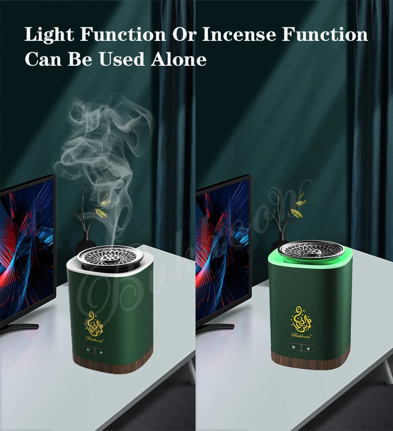2023 New Arrival Oud Wood Bakhoor Arabic Led Electronic Incense Burner ...