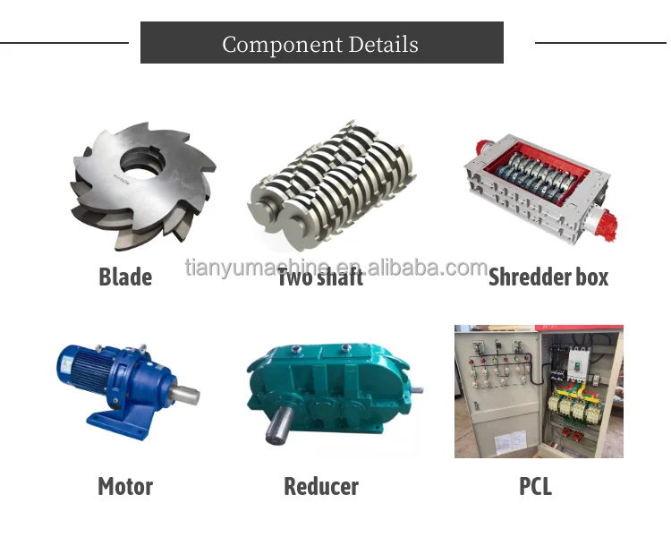 Industrial Double Shaft Shredder Machine Whole Chicken/Duck/Pig/Cow ...