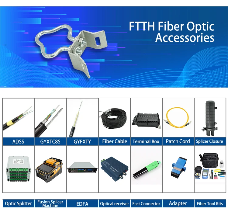 Factory Price Drop Cable Clamp Galvanized Steel Faster Hook Ftth Hoop ...