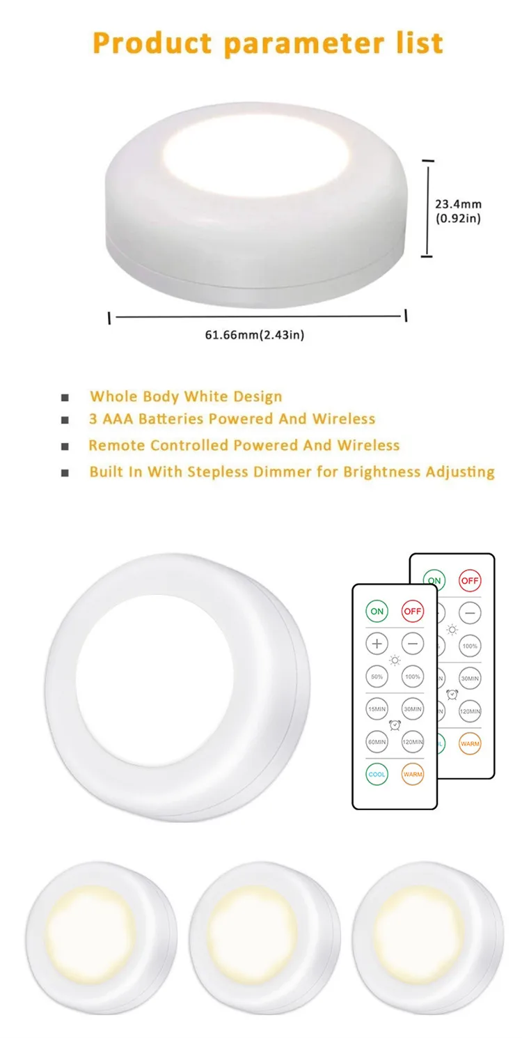 Night Light Usb Rechargeable Night Lamp For Kitchen Cabinet Wardrobe ...