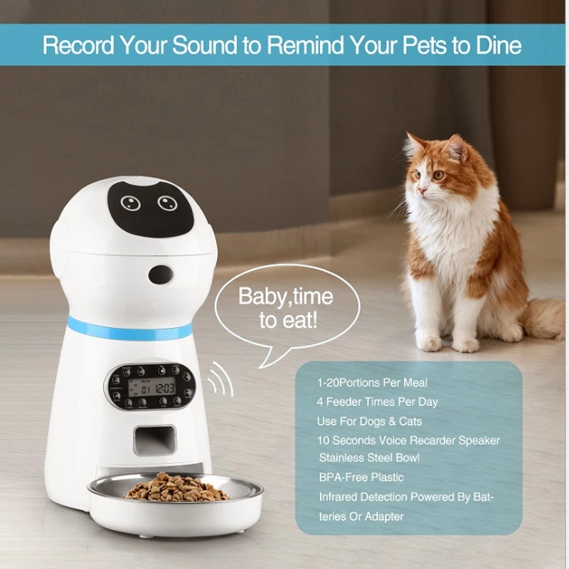 Smart Automatic Pet Feeder - 3.5L LCD Timer for Dogs & Cats