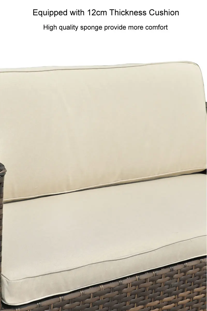 Indoor Use Modern Wicker Rattan 4 Pieces Patio Furniture Set Garden ...