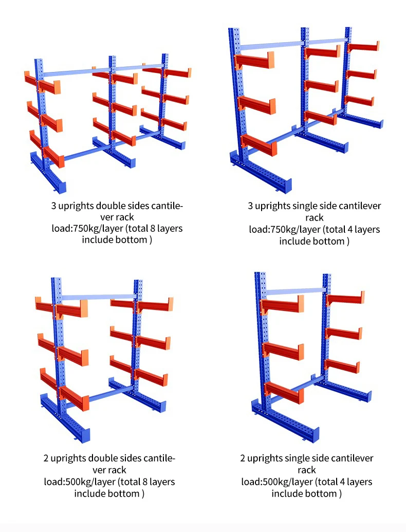 Mracking Customized Industrial Cantilever Shelf Double-sided Heavy Duty ...