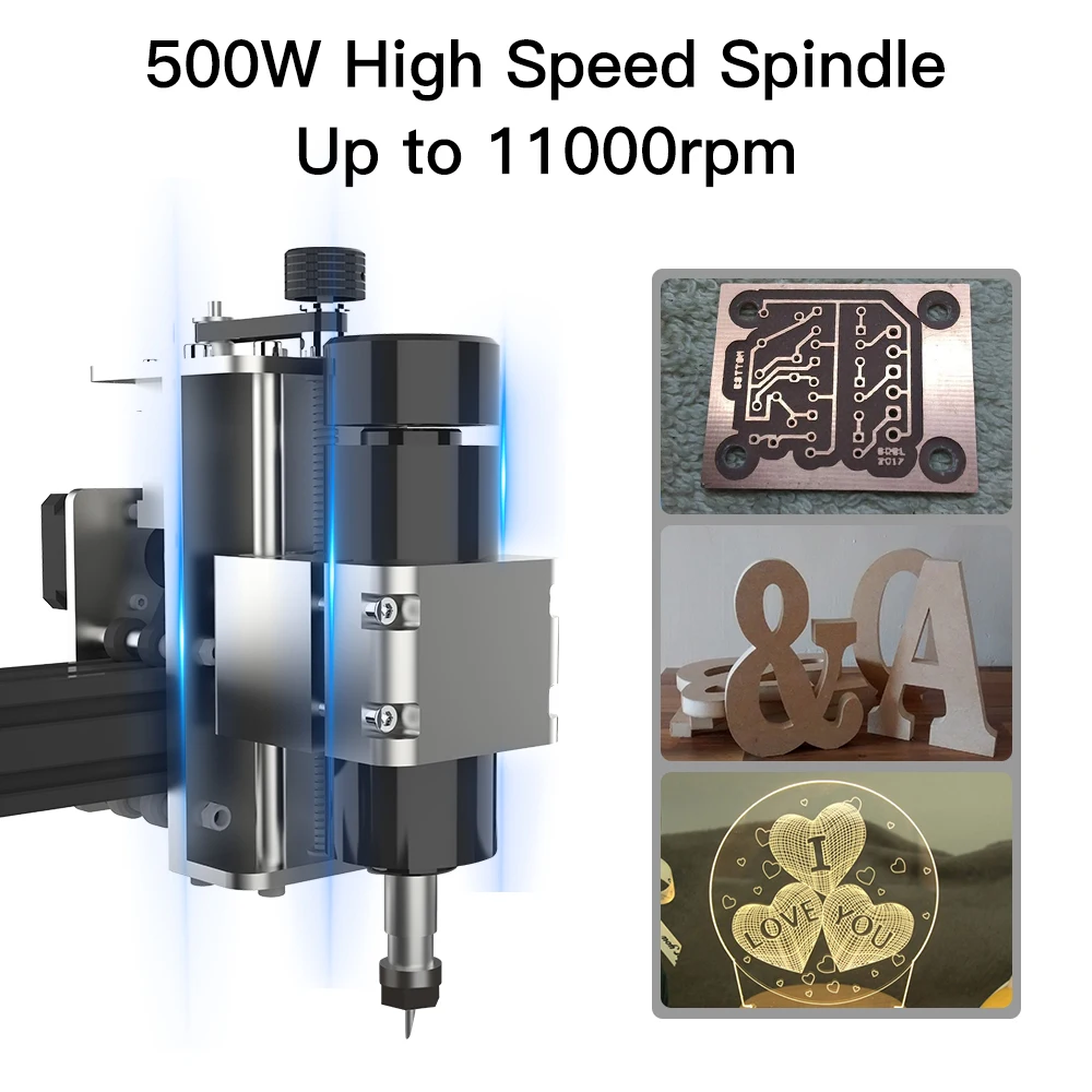 Whole Aluminum Structure 500w Spindle 4540 Cnc Machine 3 Axis Metal ...