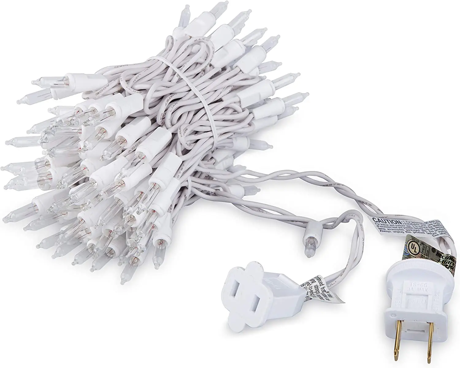 100-count Warm White Color White Wire Home Livingroom Holiday Ornament ...