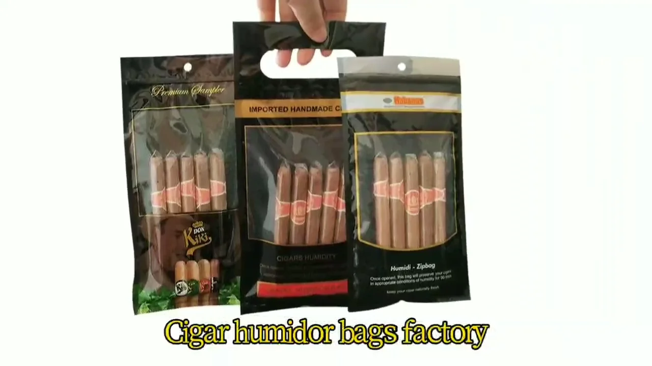 Custom Printed Zip lock Cigar Packaging Bags-Cigar Travel Humidor Bag ...
