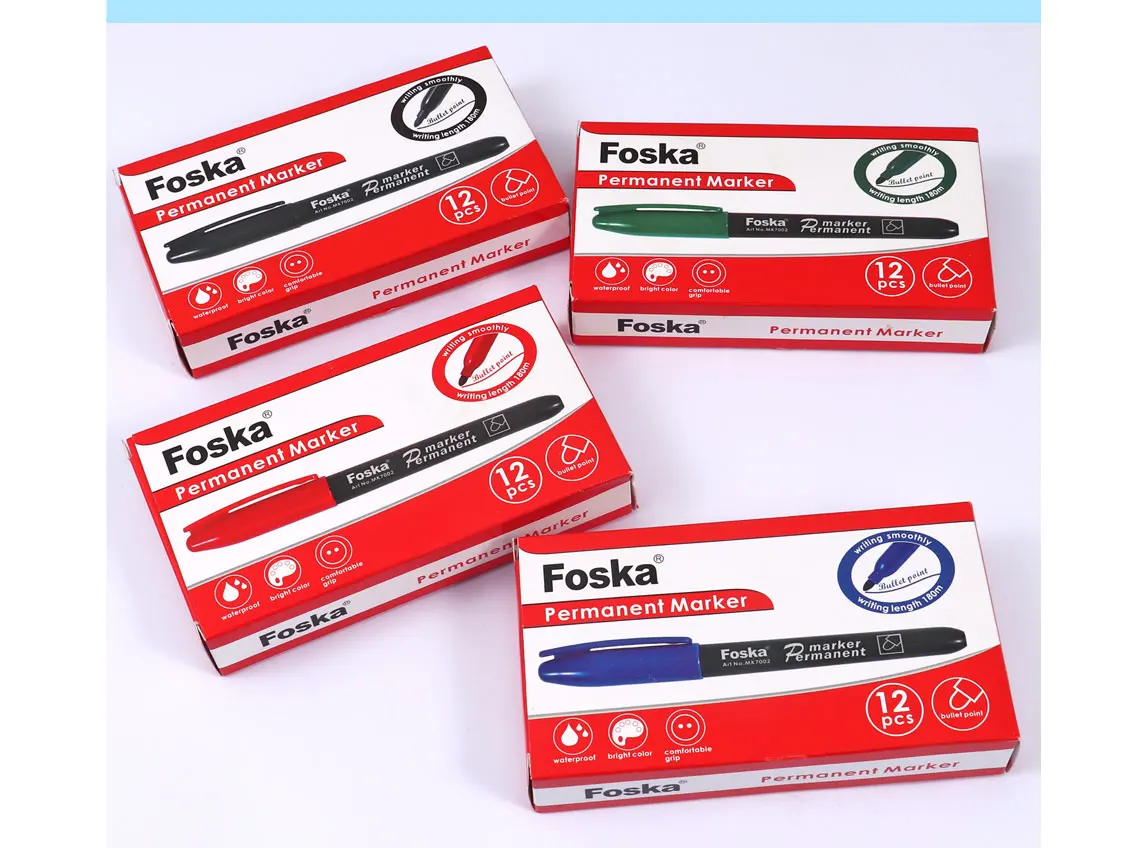 Foska Stationery - Permanent Marker Pen Set for School