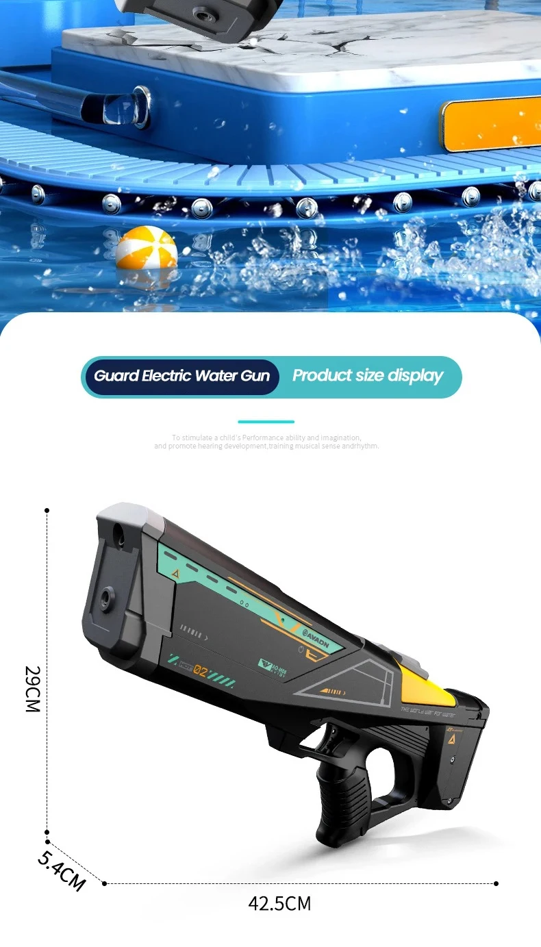 Double Water Column Spray Gun Electric Water Shooting Toys High ...