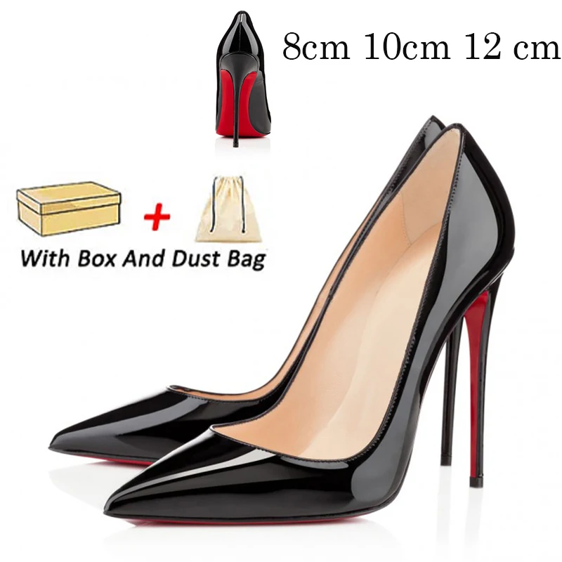 Red Soled Dress Shoes Designer High Heels Women's Sandals Sexy Pointy ...