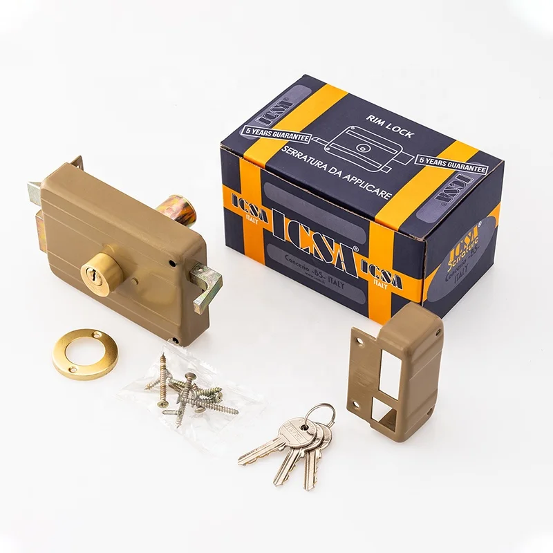 High Security Double Cylinder 120mm Wooden Door Brass Latch Deadbolt ...