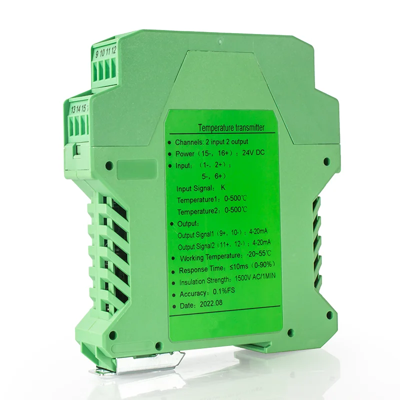 Tc Input Rtd Signal Converter Signal Isolator 4 20ma Temperature Transmitter Pt100/pt1000 Cu50 ...