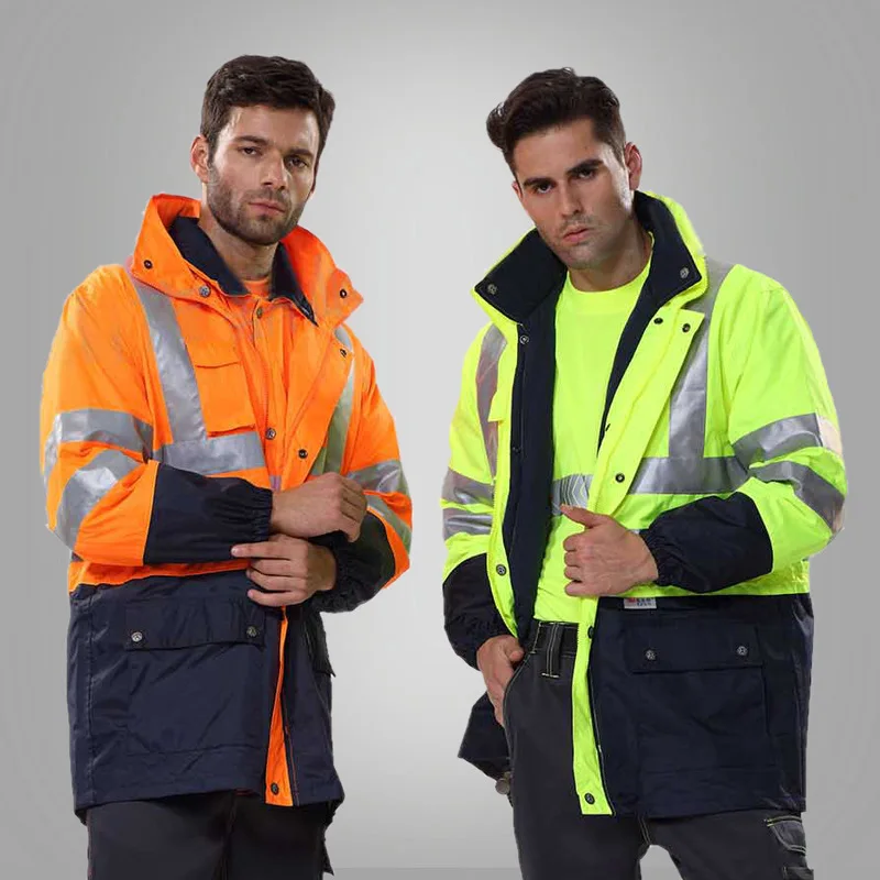 Customized Fireproof Work Safety Reflective Jacket Hi-vis Reflective ...