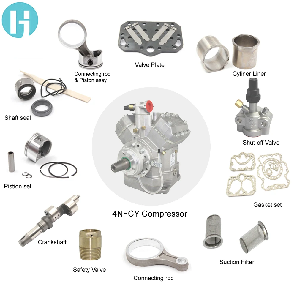 Basic Simple Air Compressor Diagram - Spare Parts for Bitzer