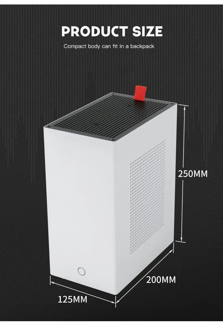 T80 DIY Mini ITX PC Gaming Chassis - Aluminum & Transparent