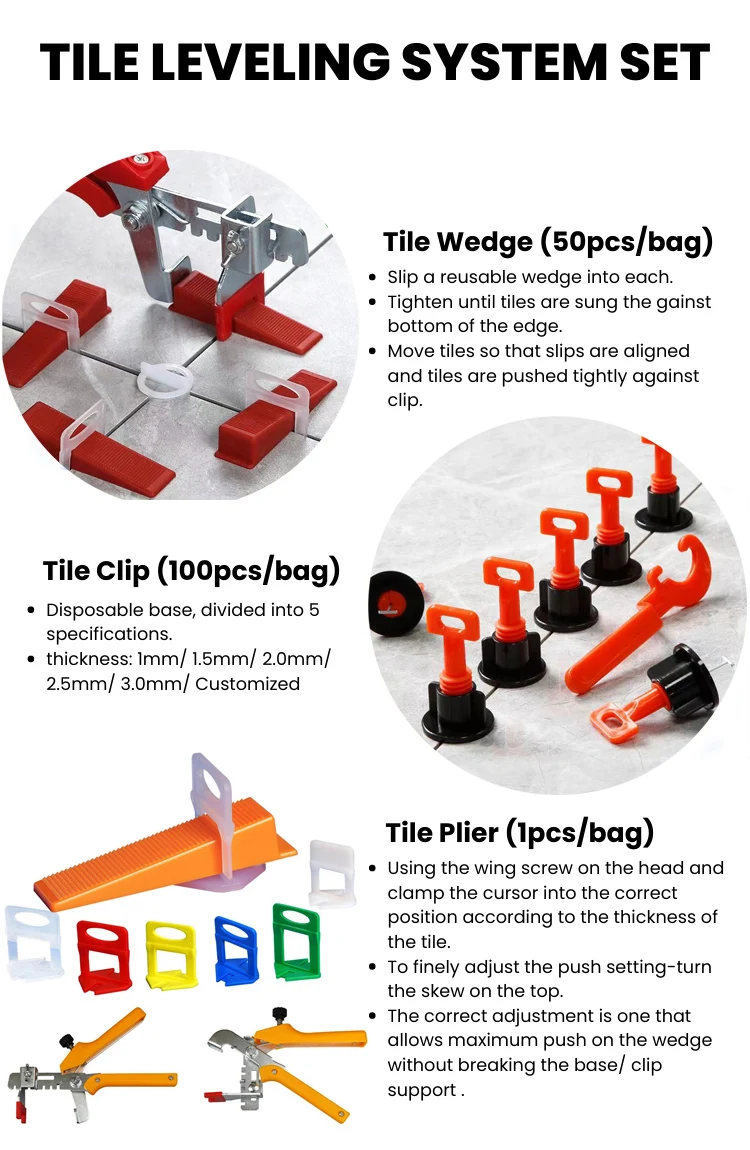 High Quality Factory Price Tile Accessories Plastic Tile Leveling ...