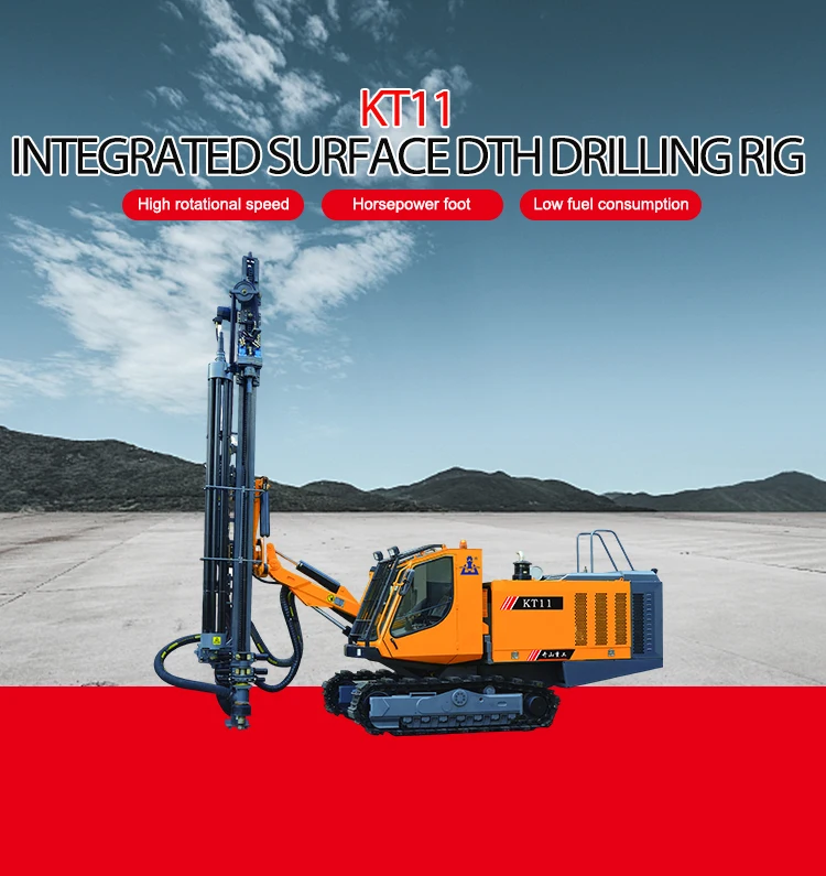 Kt11 Down The Hole Hammer Blast Hole Drill Rig Price For Open Use Dth ...