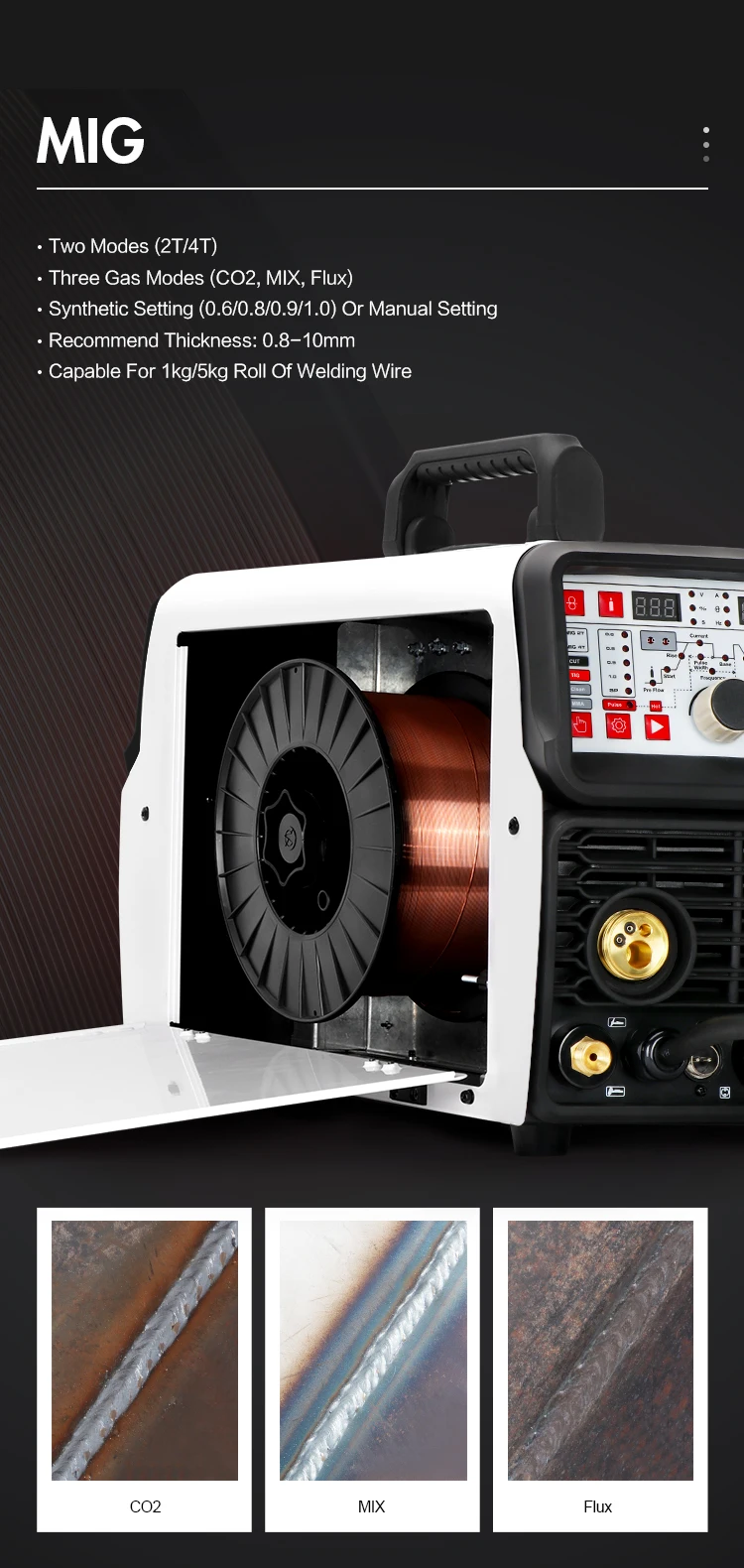 ANDELI MCT-520DPL MIG TIG Welding Machine - 5 in 1 Functionality