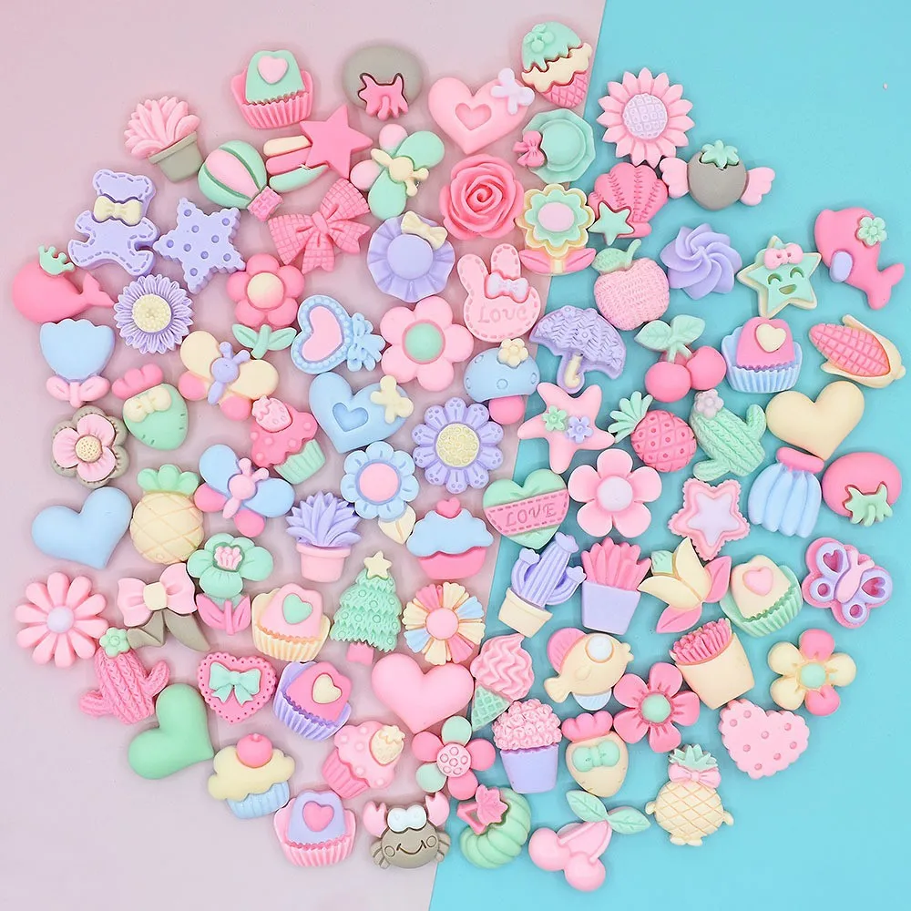 Wholesale Kawaii Cartoon Flat Back Charms Resin Cabochon for DIY DIY ...