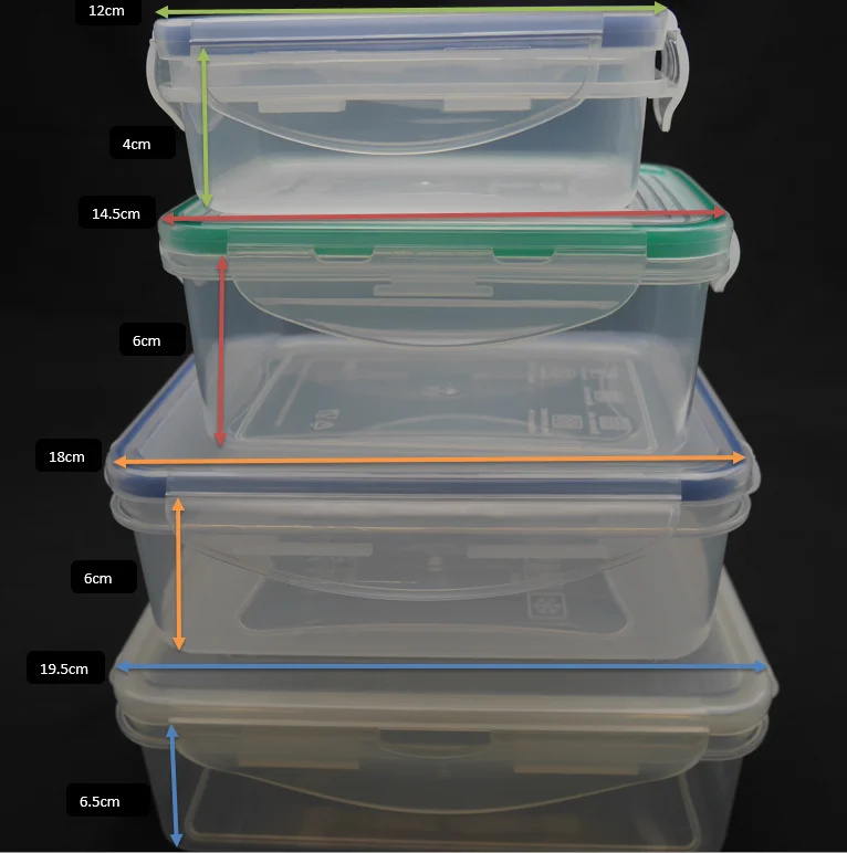 Hot Selling Useful Stackable Plastic Food Storage Container Airtight ...