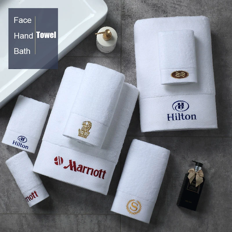 100% Cotton Custom Logo 5 Star Luxury Towels for Hotels