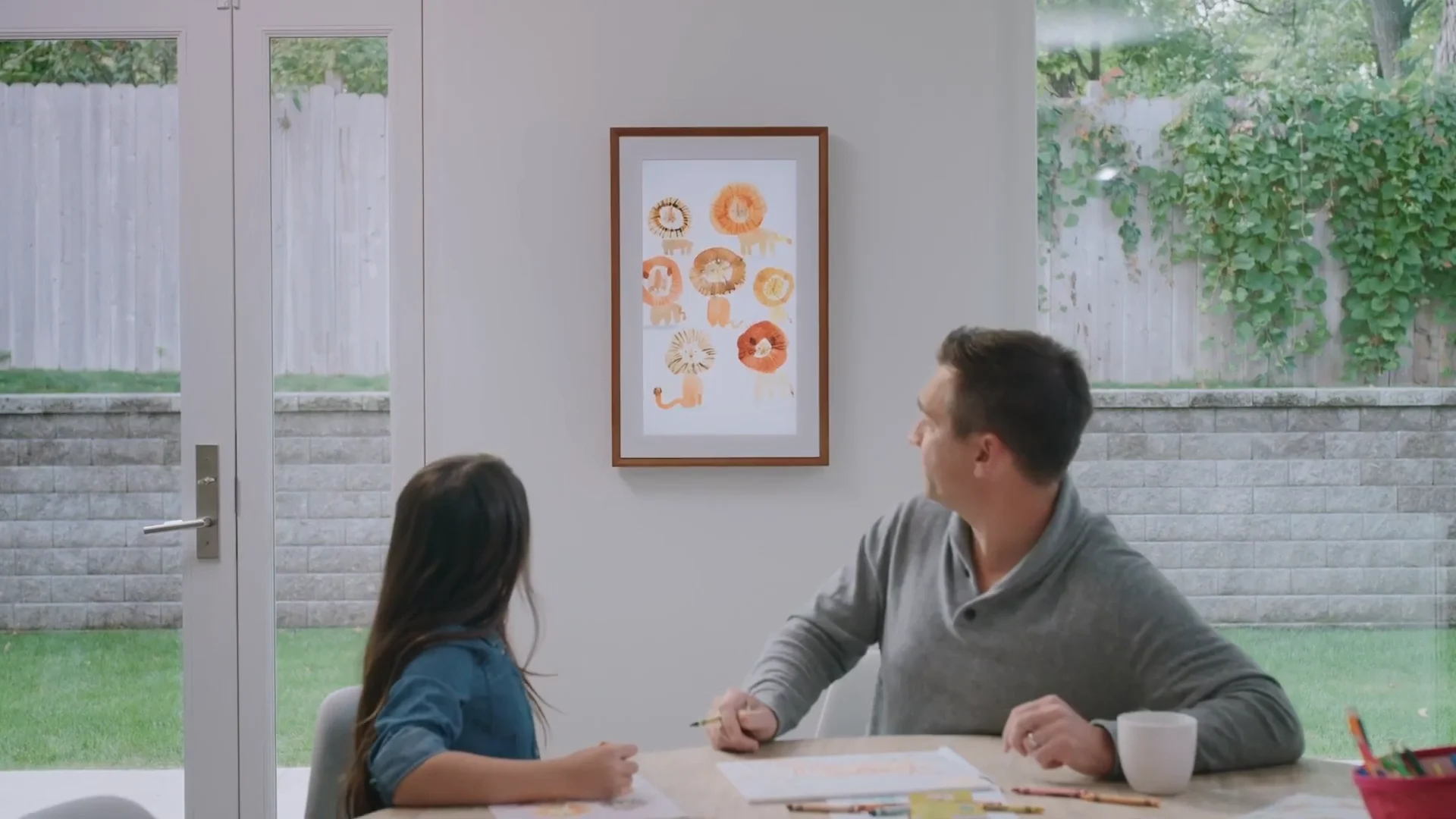 Custom Private I Gallery Art Exhibition Work Smart Tv Frame Digit Signag Art Museum Anti-glare ...