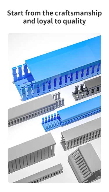 60*60 Pvc Electrical Cable Trunking Size Solid Wall Wiring Ducts Narrow ...